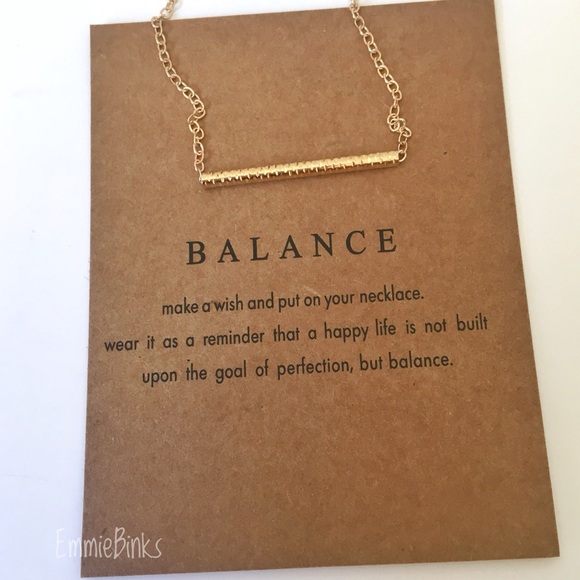 Jewelry | 3for28 New Balance Bar Minimalist Geometric Necklace Textured ...